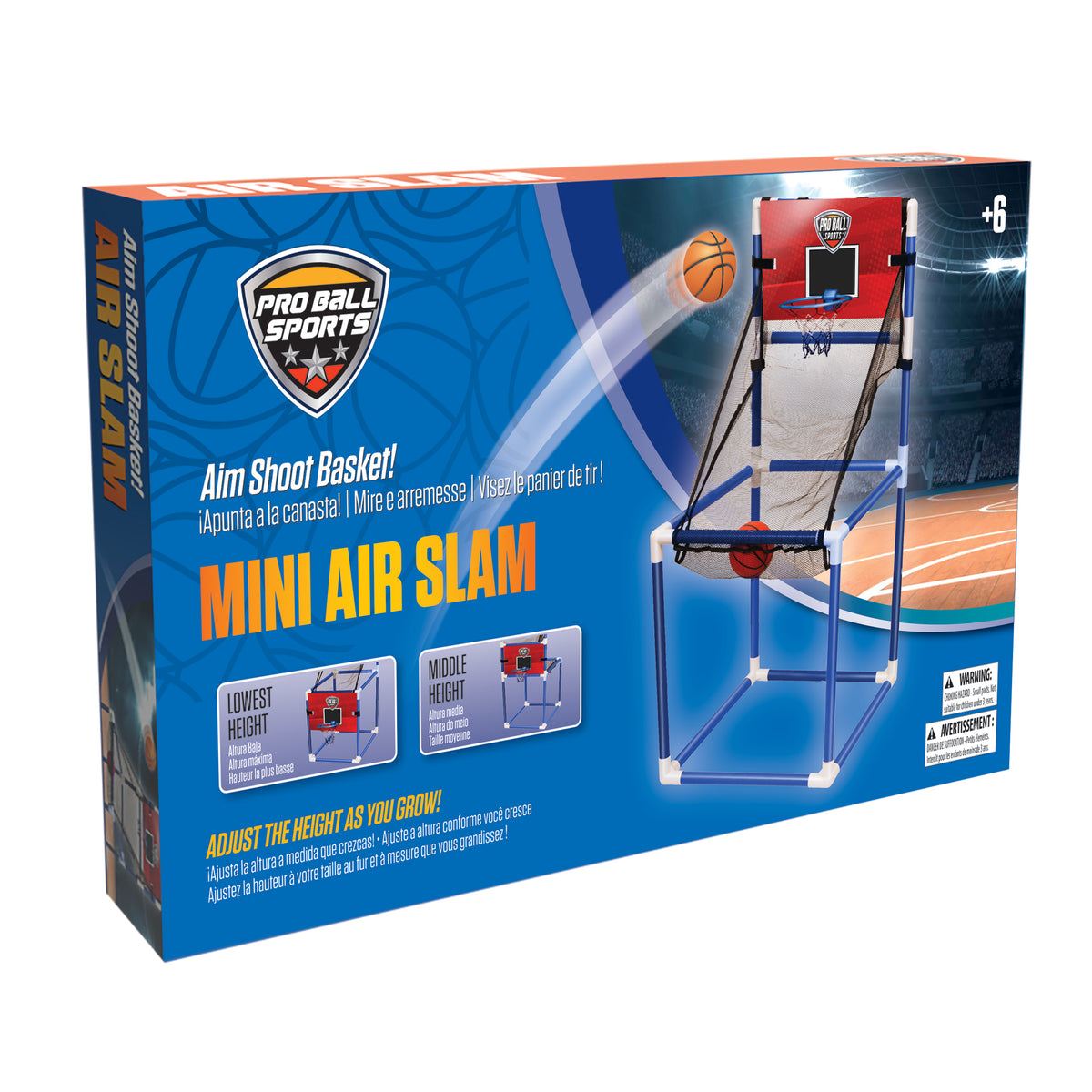 Pro Ball Mini Air Slam Basketball Hoop Arcade for Kids, Adjustable Hei ...