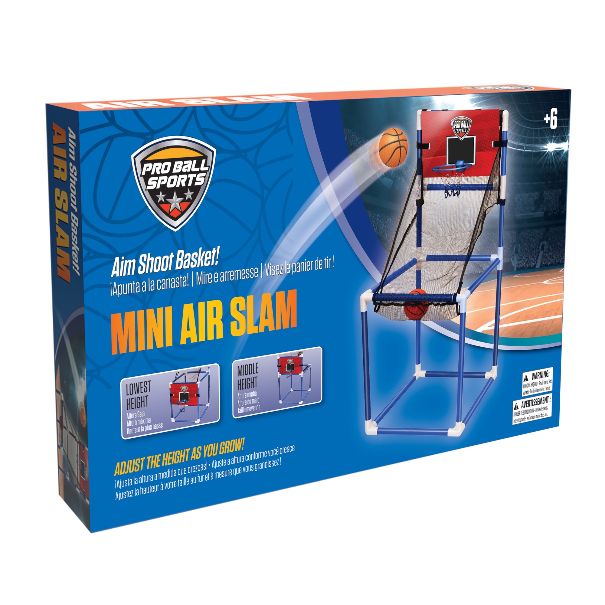 Pro Ball Mini Air Slam Basketball Hoop Arcade for Kids, Adjustable Hei ...