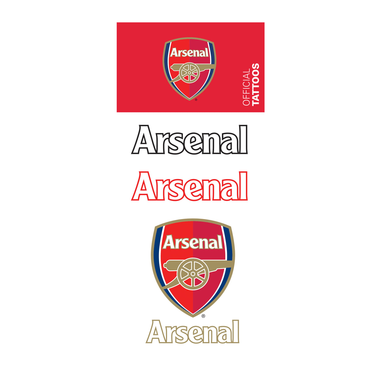Arsenal F.C. Official Temporary Tattoos - Maccabi Art
