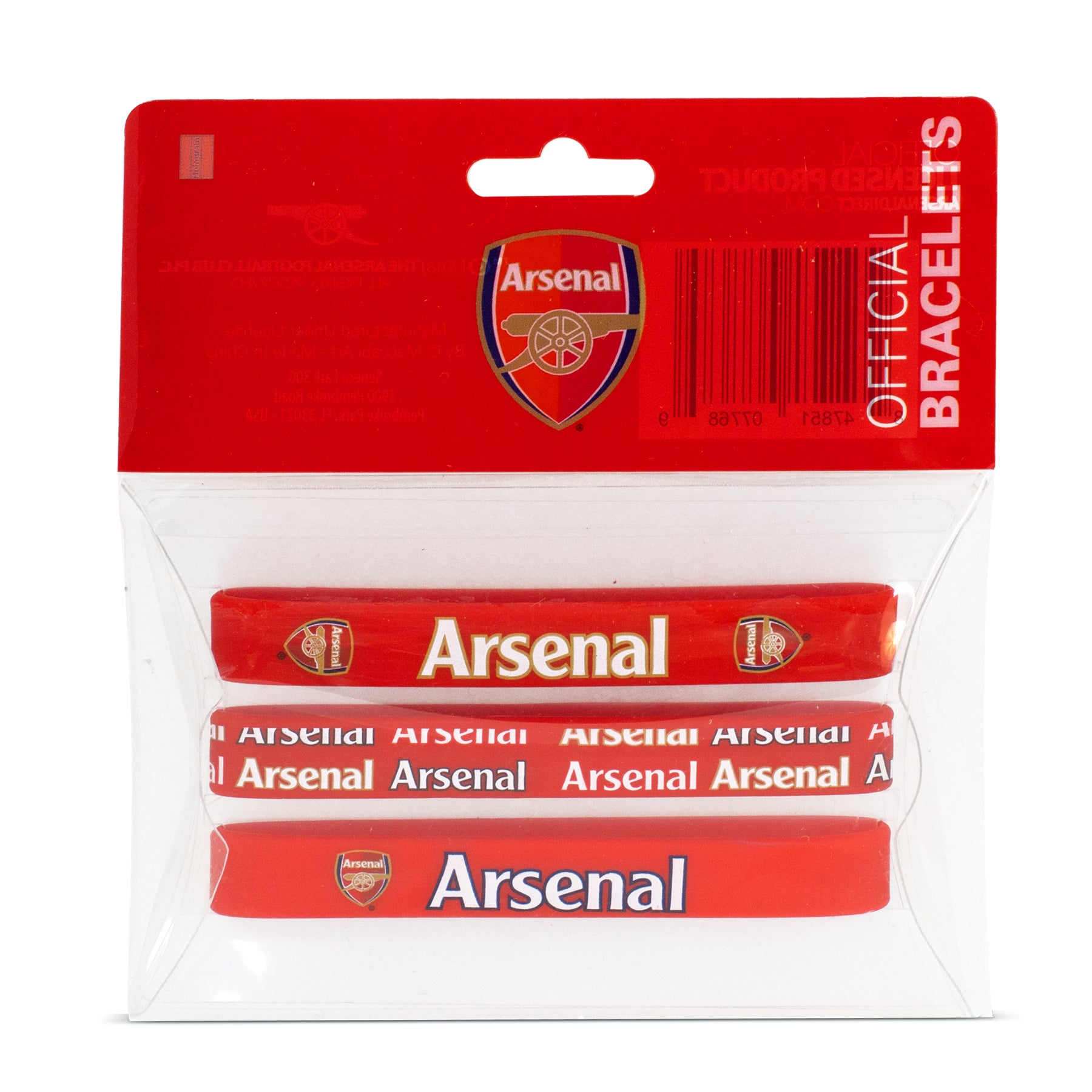 Arsenal FC Silicone Bracelets - Maccabi Art